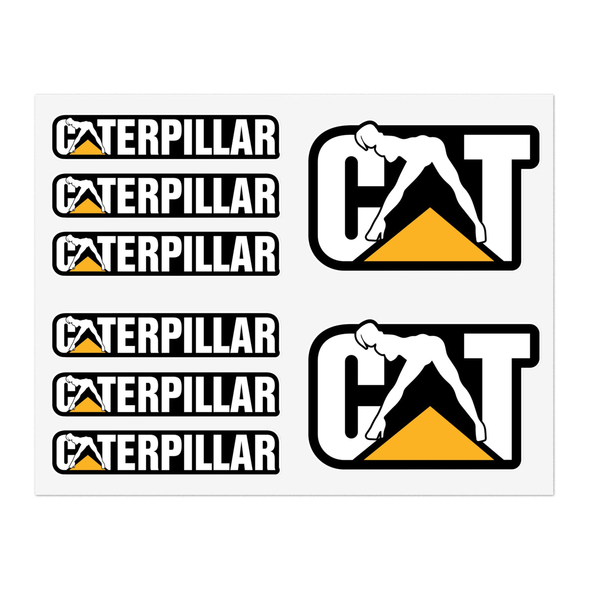 Cat Caterpillar Girl Bundle Decals / 8pcs for Interior & exterior appl ...