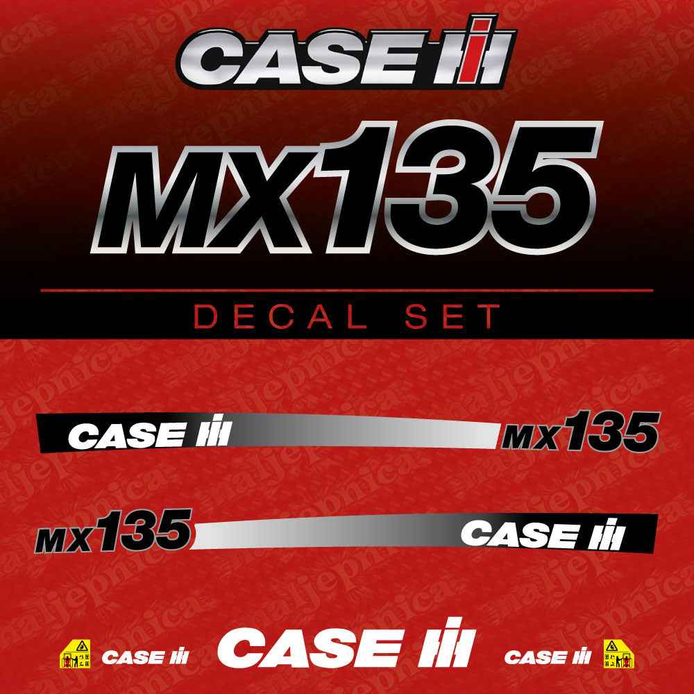 Case MX 135 Aftermarket Replacement Tractor Decal (Sticker) – Decal ...