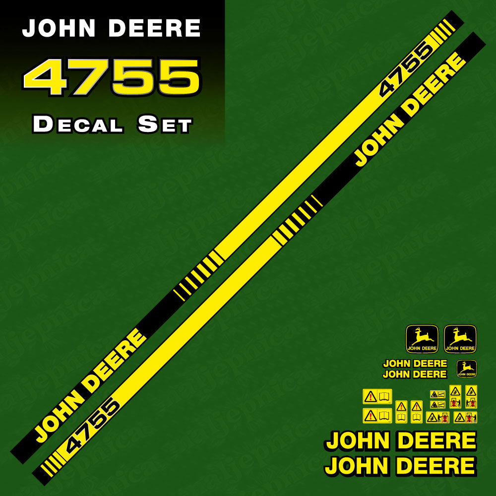 John Deere 4755 Tractor Decal (Sticker) Set – Decal Works Ltd