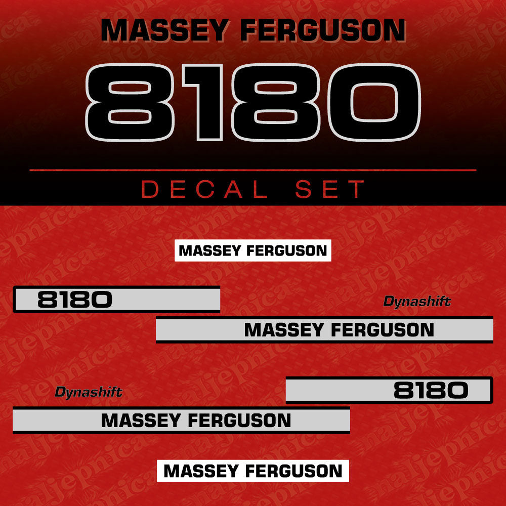 Massey Ferguson 8180 Aftermarket Replacement Tractor Decal (Sticker) S ...