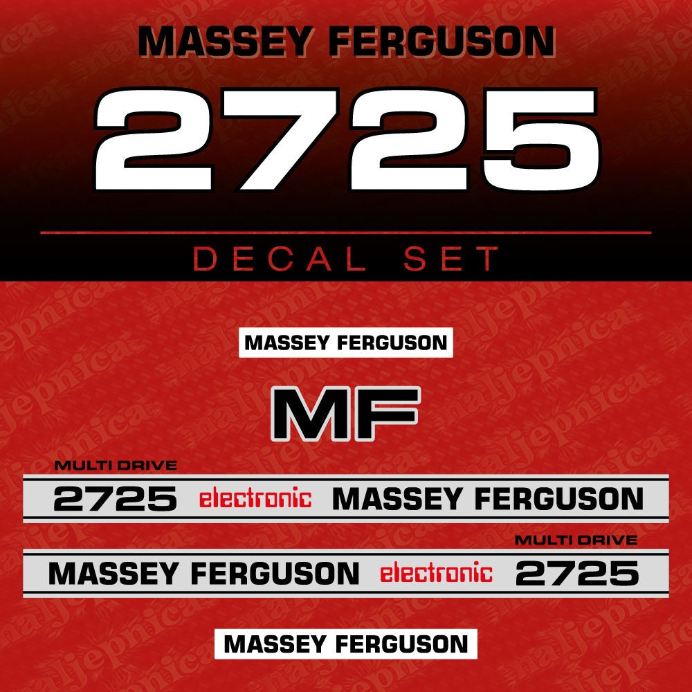 Massey Ferguson 2725 Aftermarket Replacement Tractor Decal (Sticker) S ...