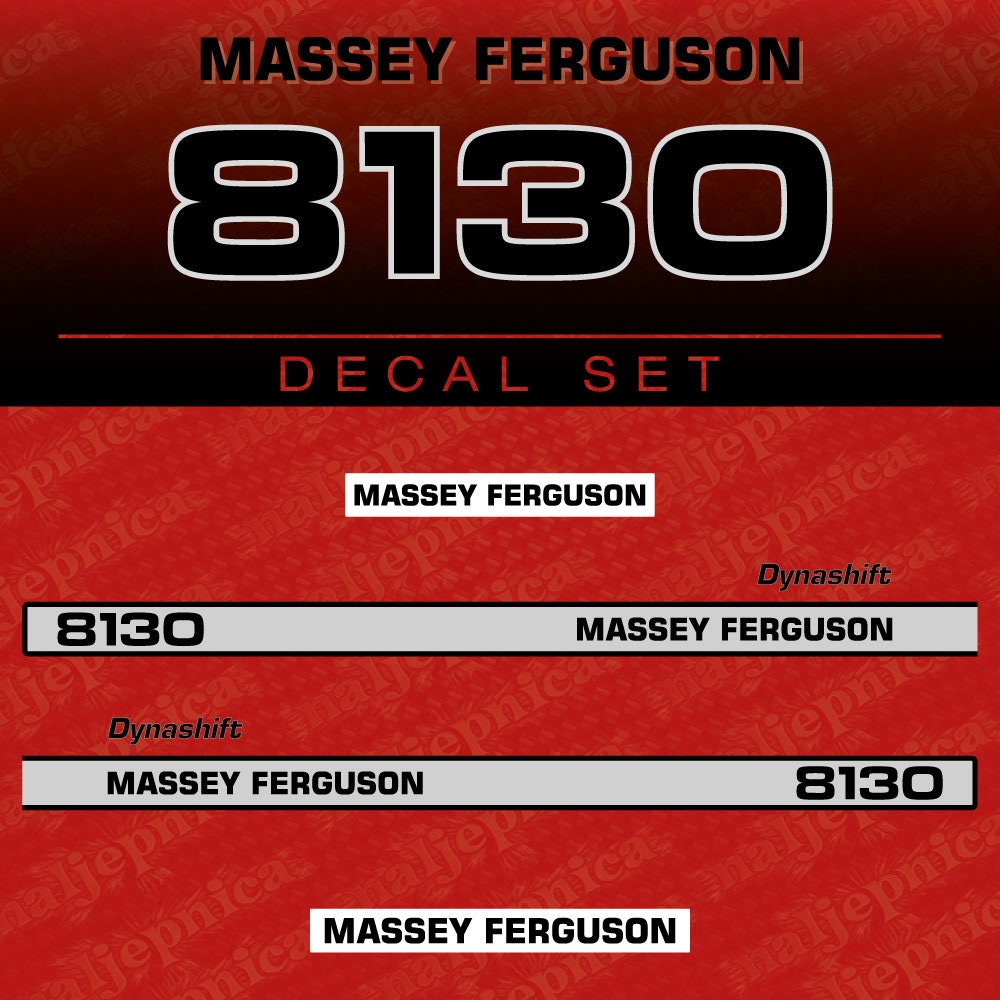 Massey Ferguson 8130 Aftermarket Replacement Tractor Decal (Sticker) S ...