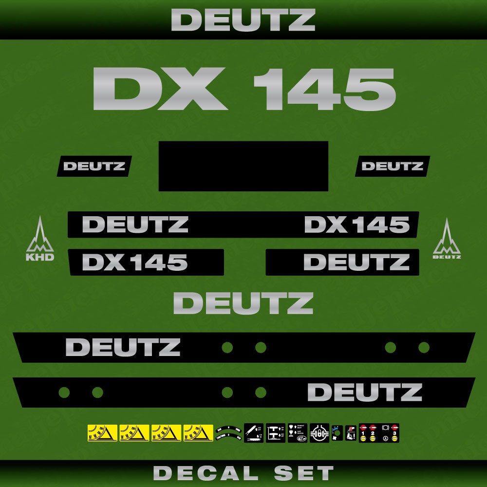 Deutz DX 145 Aftermarket Replacement Tractor Decal (Sticker) Set ...