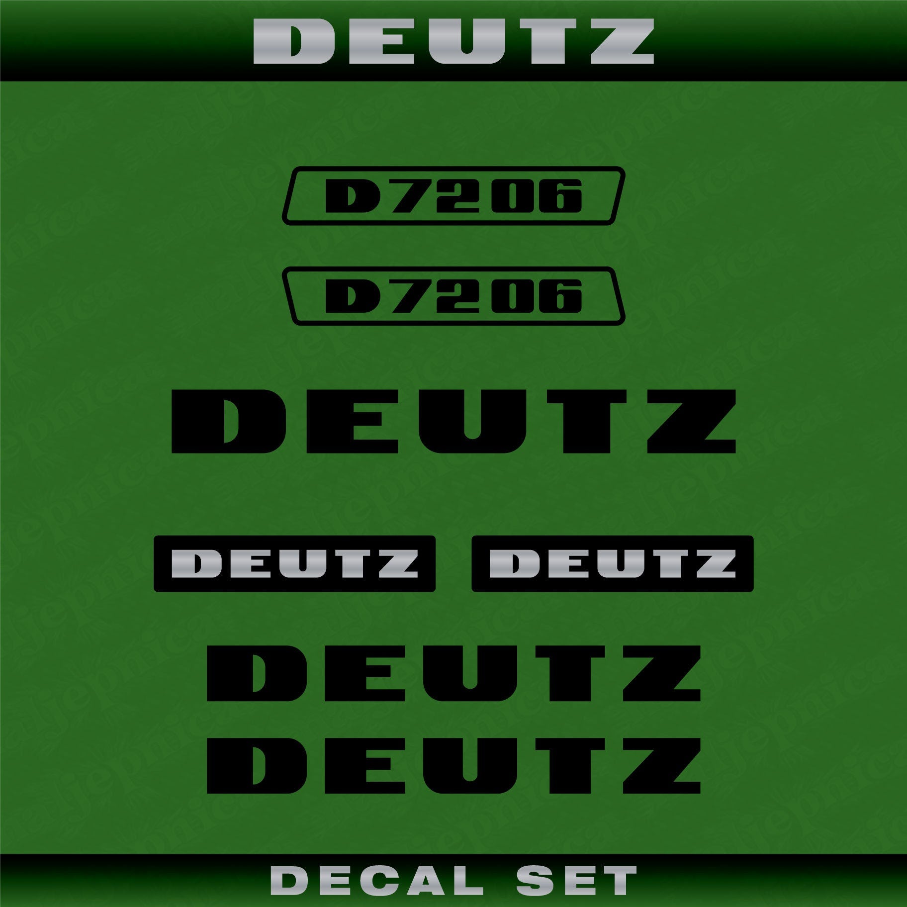 Deutz D 72 06 (1974) Aftermarket Replacement Tractor Decal (Sticker) S ...