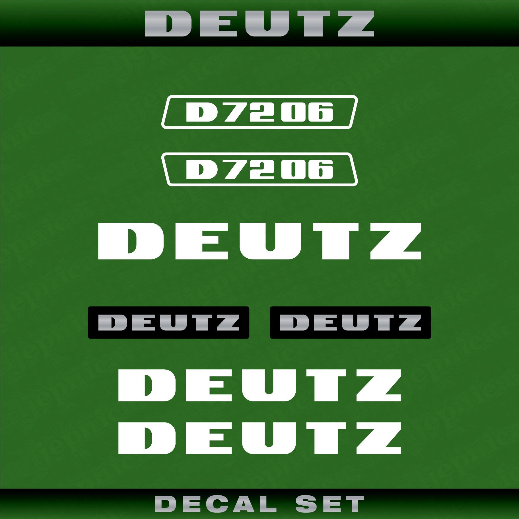 Deutz D 72 06 W (1974) Aftermarket Replacement Tractor Decal (Sticker ...