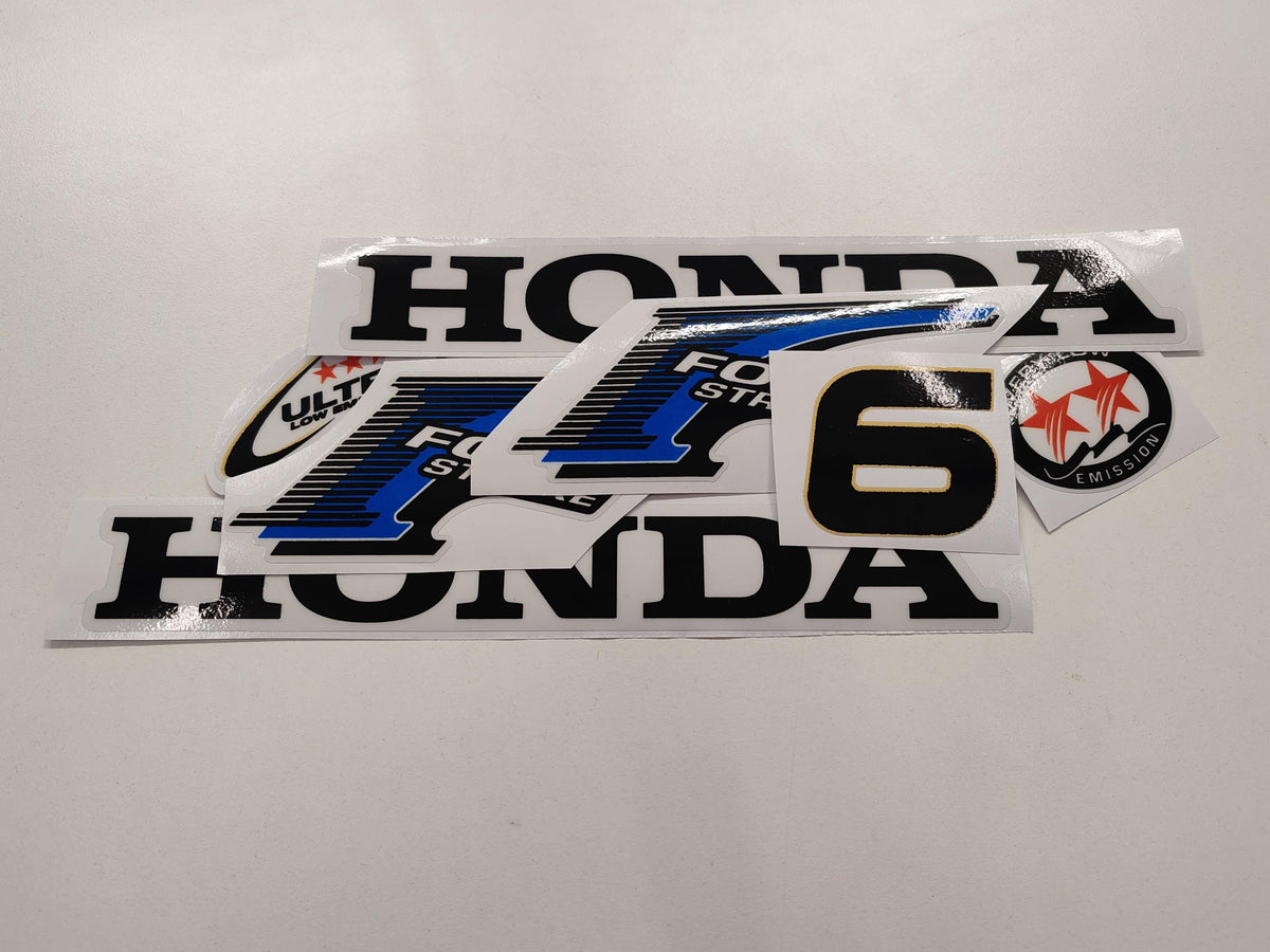 Aftermarket Replacement Decals for Honda 6hp Four Stroke Blue 2002-200 ...
