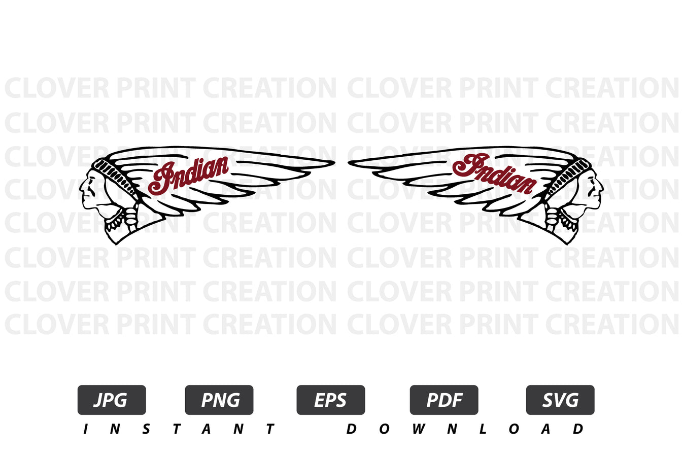 Indian Motorcycle Vector Logo / EPS / SVG / PDF / JPG / PNG Instant Do ...